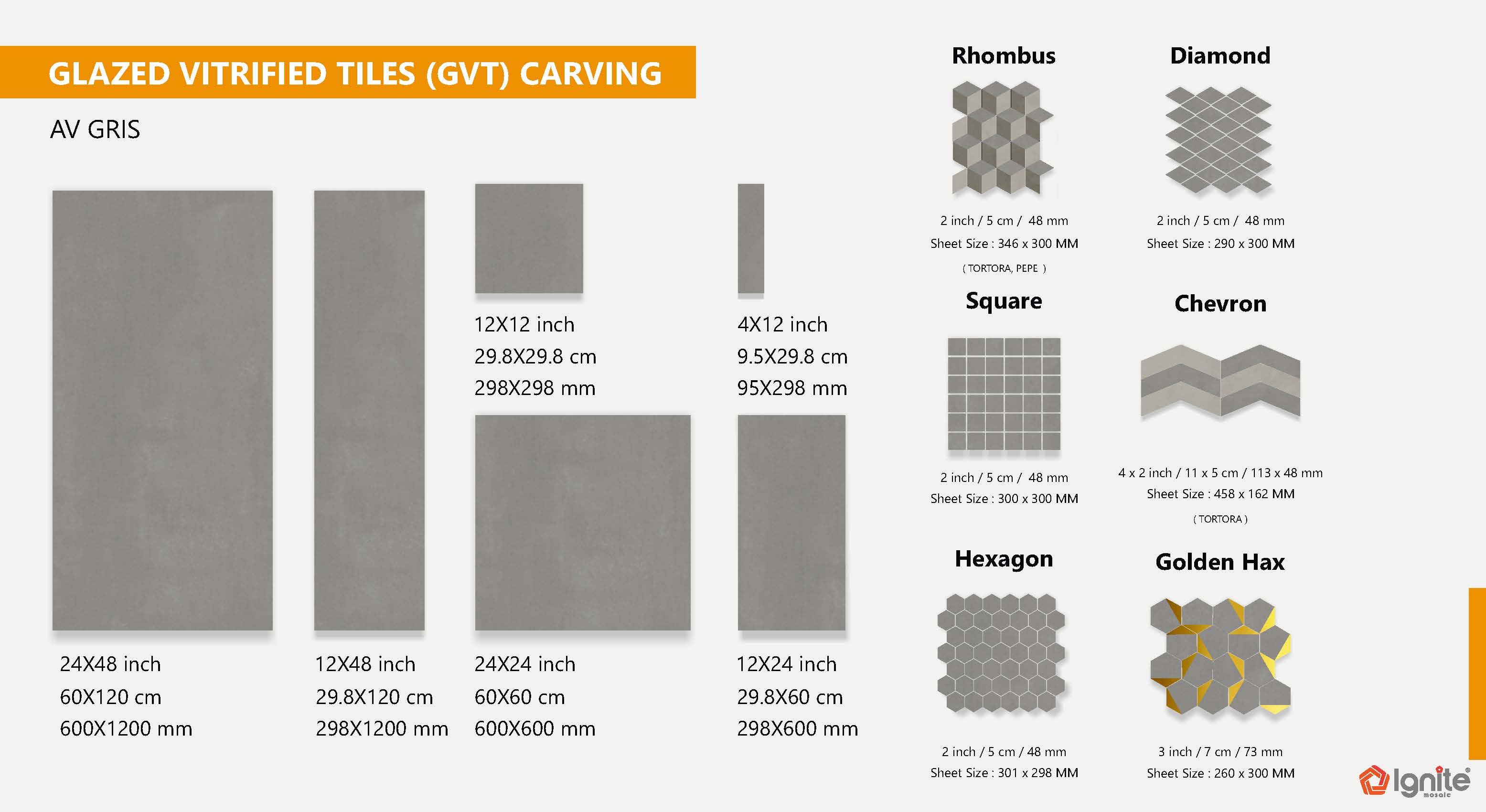 Vitrified Tiles Mosaic Tiles | Ceramic Zone - Morbi